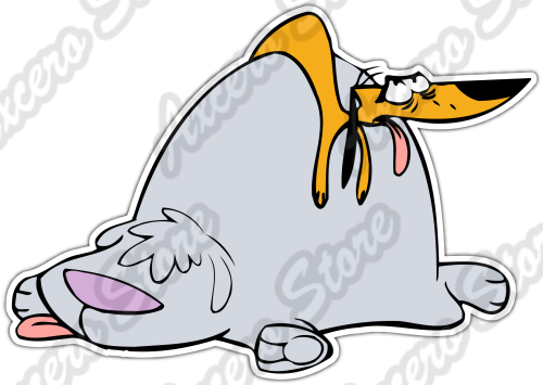 Two Stupid Dogs Dog Funny Cartoon Car Bumper Vinyl Sticker Decal 5"X4 ...