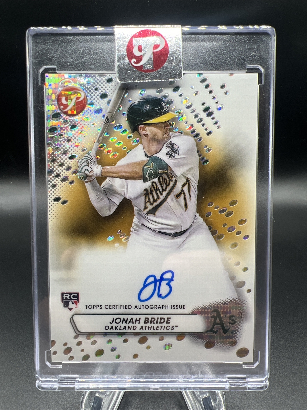 2023 Topps Pristine Baseball Jonah Bride Gold Auto /50 RC athletics ...