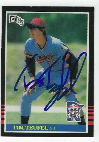 Tim Teufel Autographed 1985 Donruss Baseball Signed Card #192 Minnesota ...