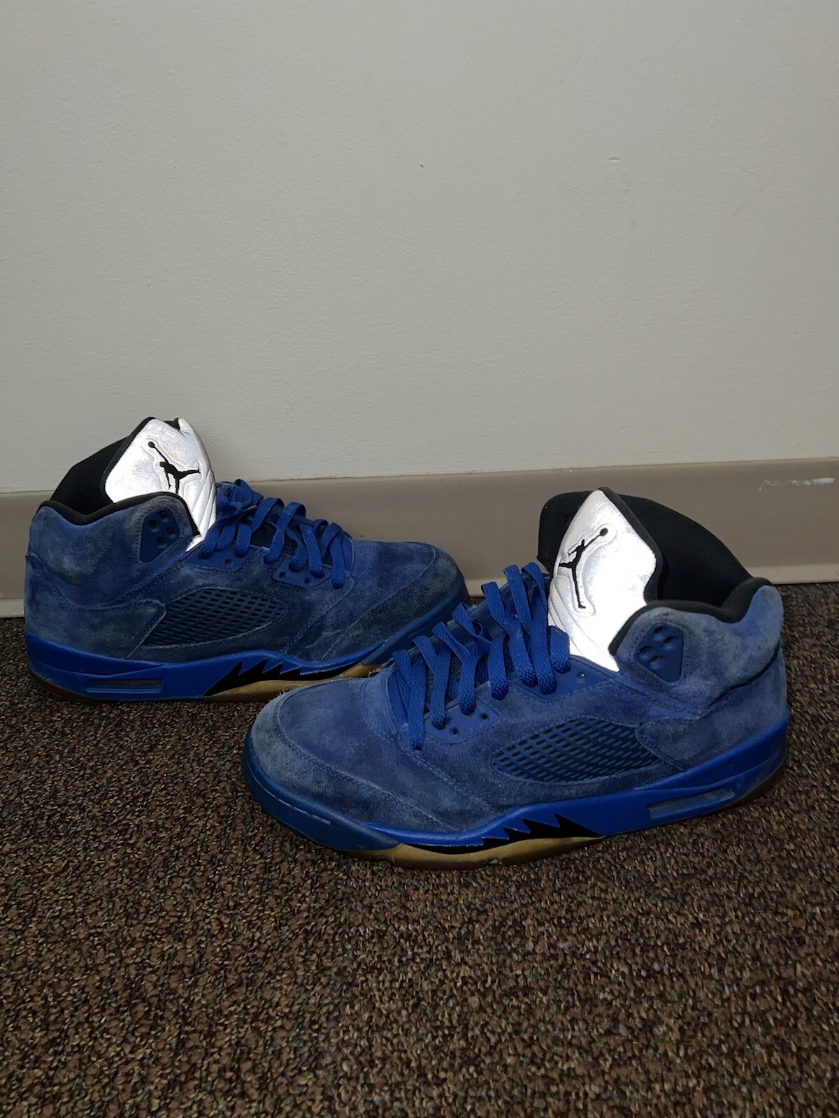 Size 10.5 - Air Jordan 5 Retro Blue Suede 886060341136 | eBay