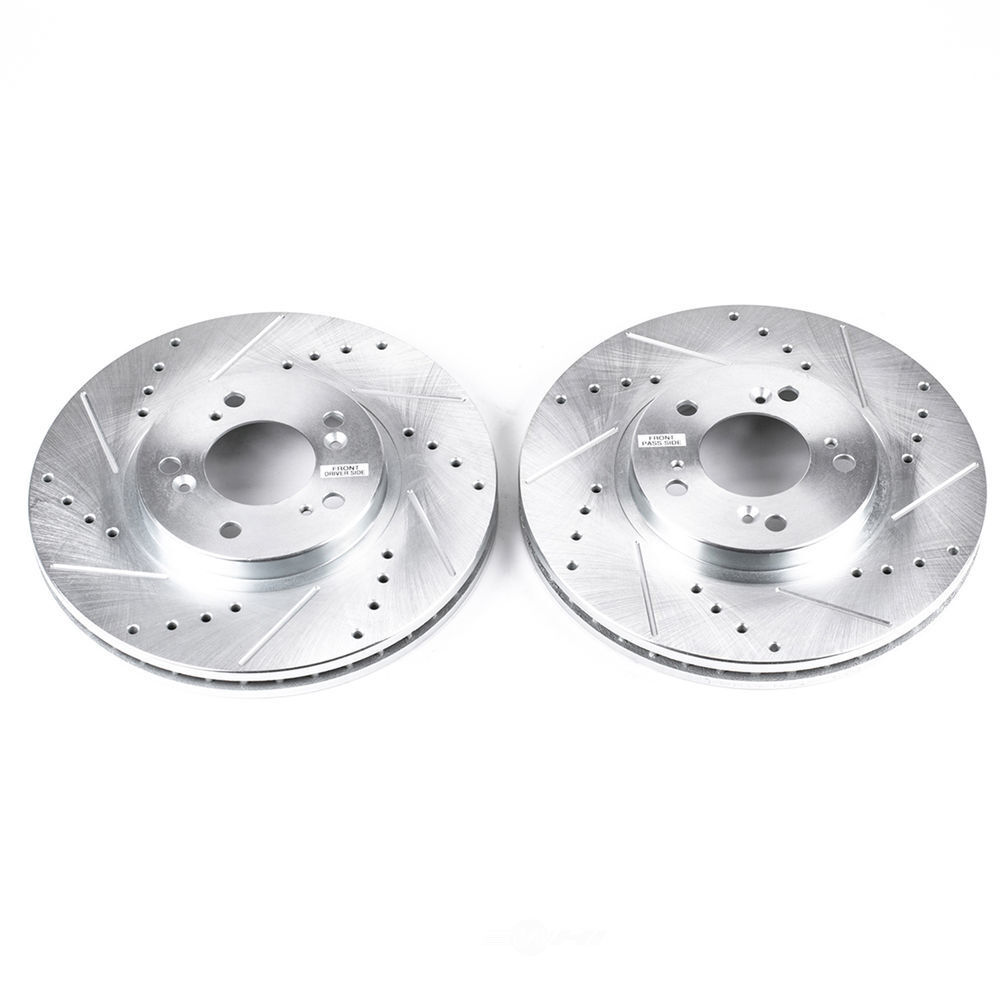 Disc Brake Rotor Set-Front Drilled, Slotted and Zinc Plated Brake Rotor ...