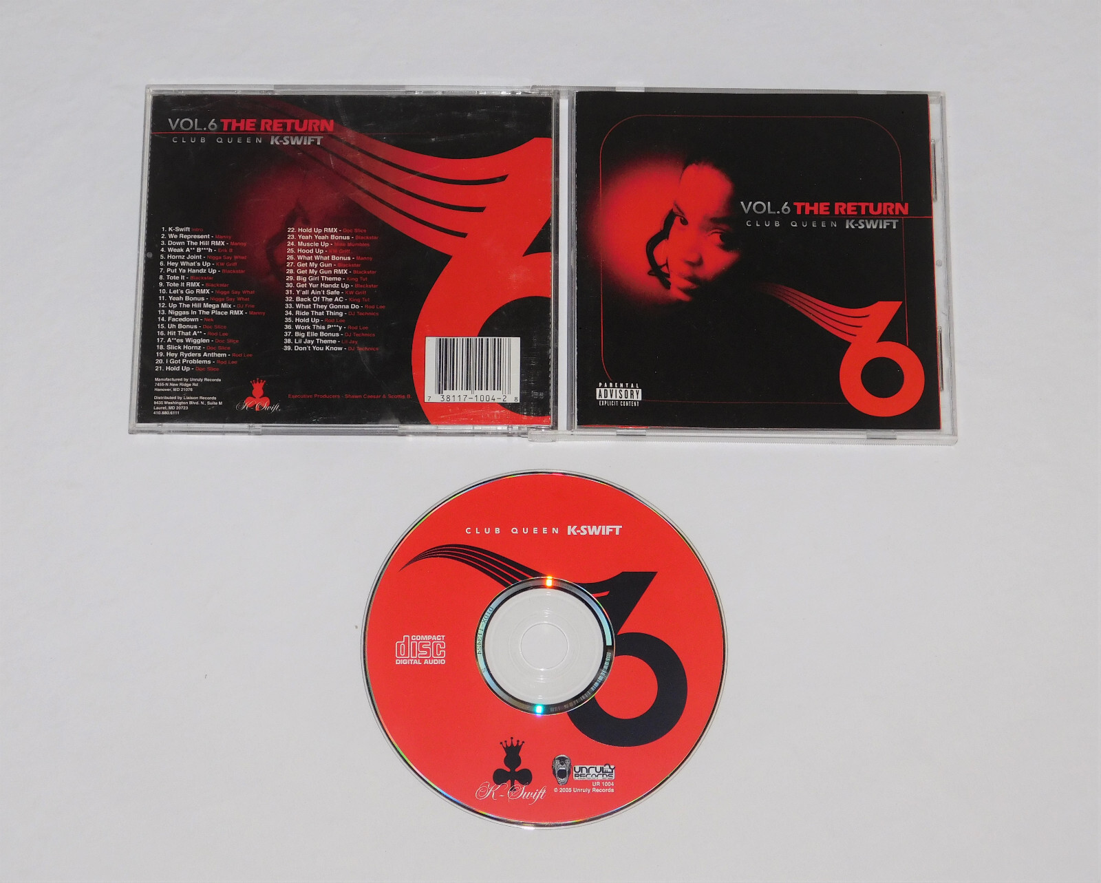 Club Queen DJ K-Swift - Vol. 6 The Return CD Unruly Records Erik B ...