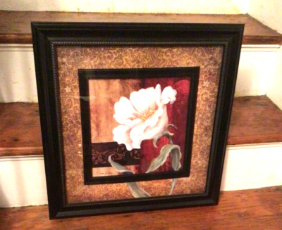 Lovely Double Framed & Signed Floral Print By Sara Kaye | eBay
