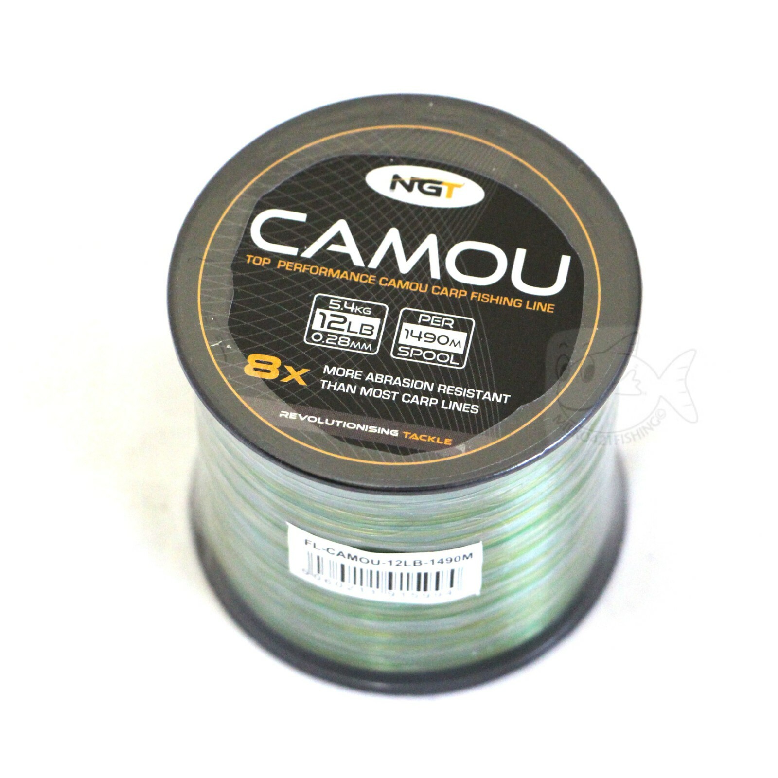 NGT Camo Fishing Line Bulk Spool Carp Fishing Line 10, 12, 15, 18 lb ...