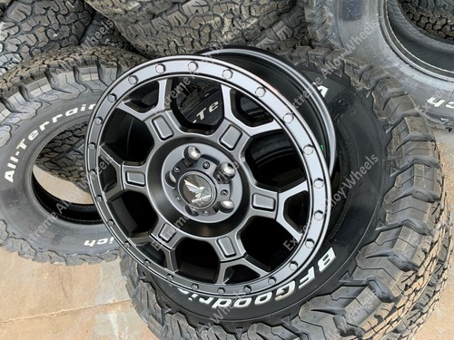 16" Black Swamper Alloy Wheels For Ford Transit Custom + BF Goodrich ...