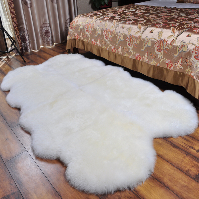 Genuine Australian Sheepskin Rug Ivory Single Double Pelt Real Sheep ...