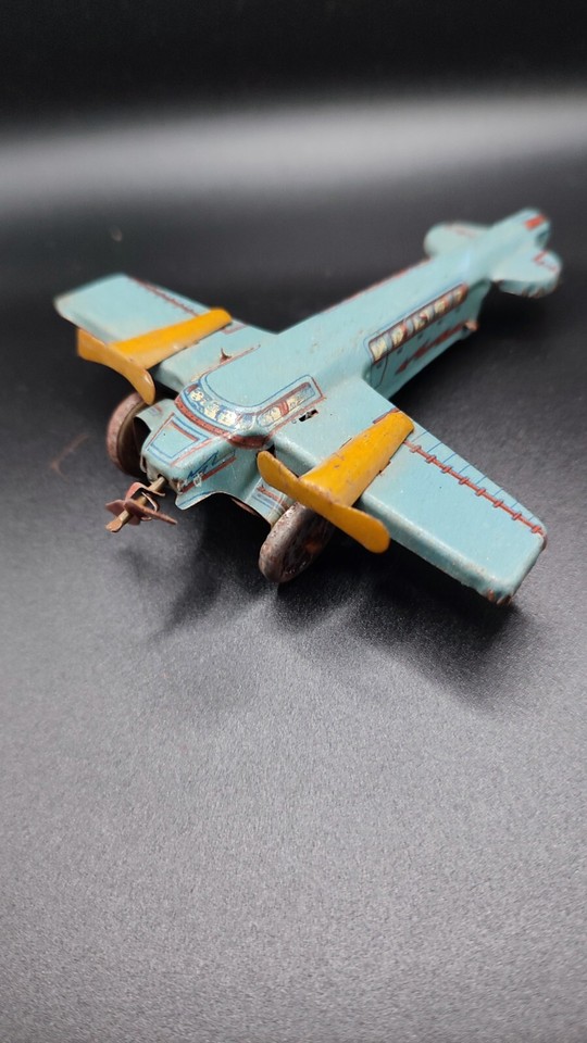 Vintage Antique tin toy rare little plane made in France JeP ? 50's | eBay