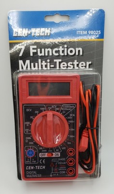 Cen-Tech 7 Function Digital Multimeter Electrical Test Meter New, Open ...