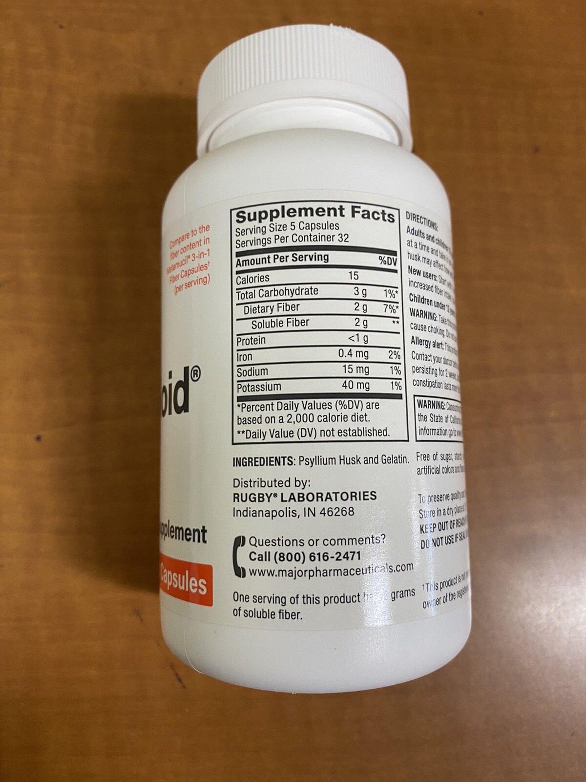 REGULOID UNBANDED psyllium husk ORAL CAPSULES 160 Ct | eBay