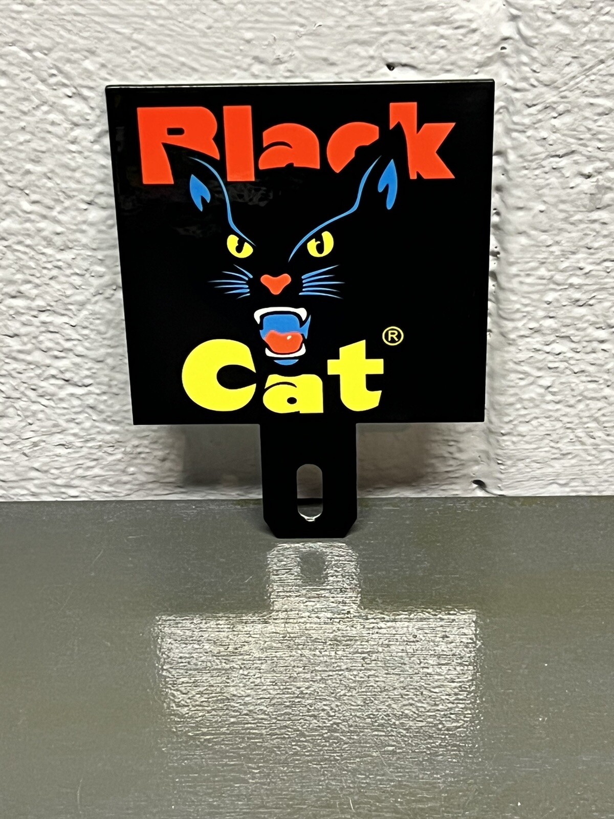 Black Cat Fireworks Metal Plate Topper Sign 4th Of July Firecracker Gas ...