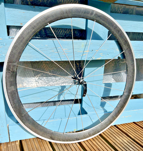 Carbon Front Wheel 700c Rim Brake Tubular 50mm Deep Road/Track Bladed ...