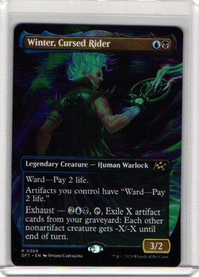 Winter Cursed Rider borderless Card # 369 Rare Aetherdrift MTG | eBay