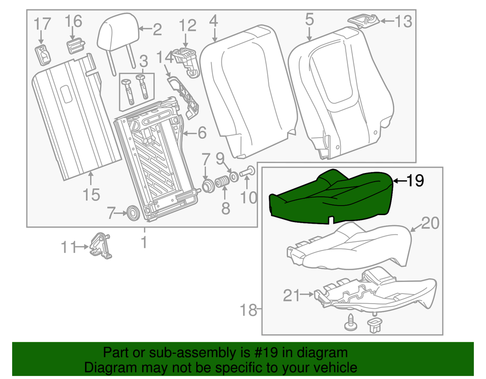 Genuine GM Cushion Cover 22807442 | eBay