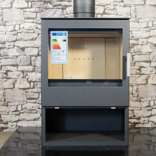 Wood Burning Multi Fuel Stove Modena Lux 10kw Contemporary Design | eBay UK