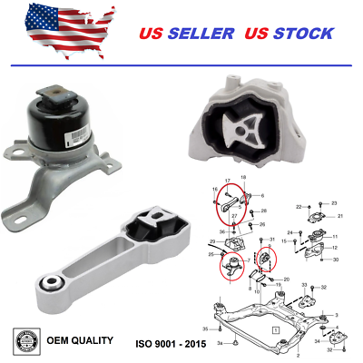 Engine Mount Rear Front Upper For Volvo S60 11-16 S80 07-15 V60 15-16 3 ...