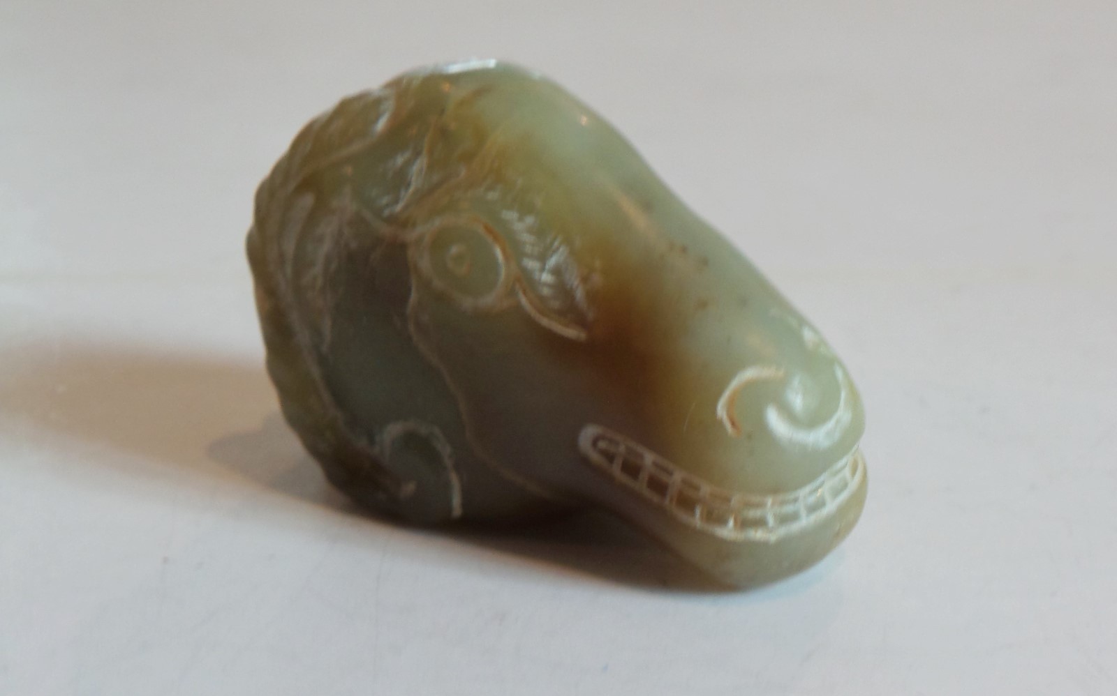 19th C. Hand Carved Japanese Jade Netsuke, Water Buffalo | eBay