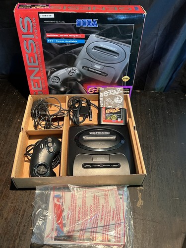 VTG 90's Sega Genesis System Bundle 6 Pak 32x Console 18 Games Video ...