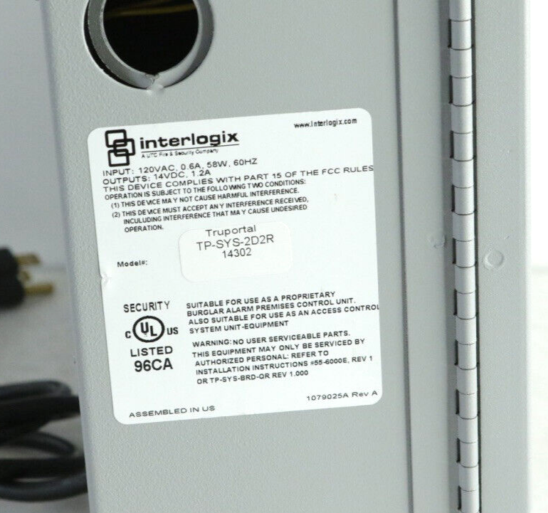 GE/ Interlogix TruPortal TP-SYS-2D Access Control Panel m289 | eBay