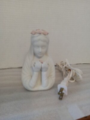 Rose Madonna Porcelain Night Light 5 1/2 Inches Tall | eBay