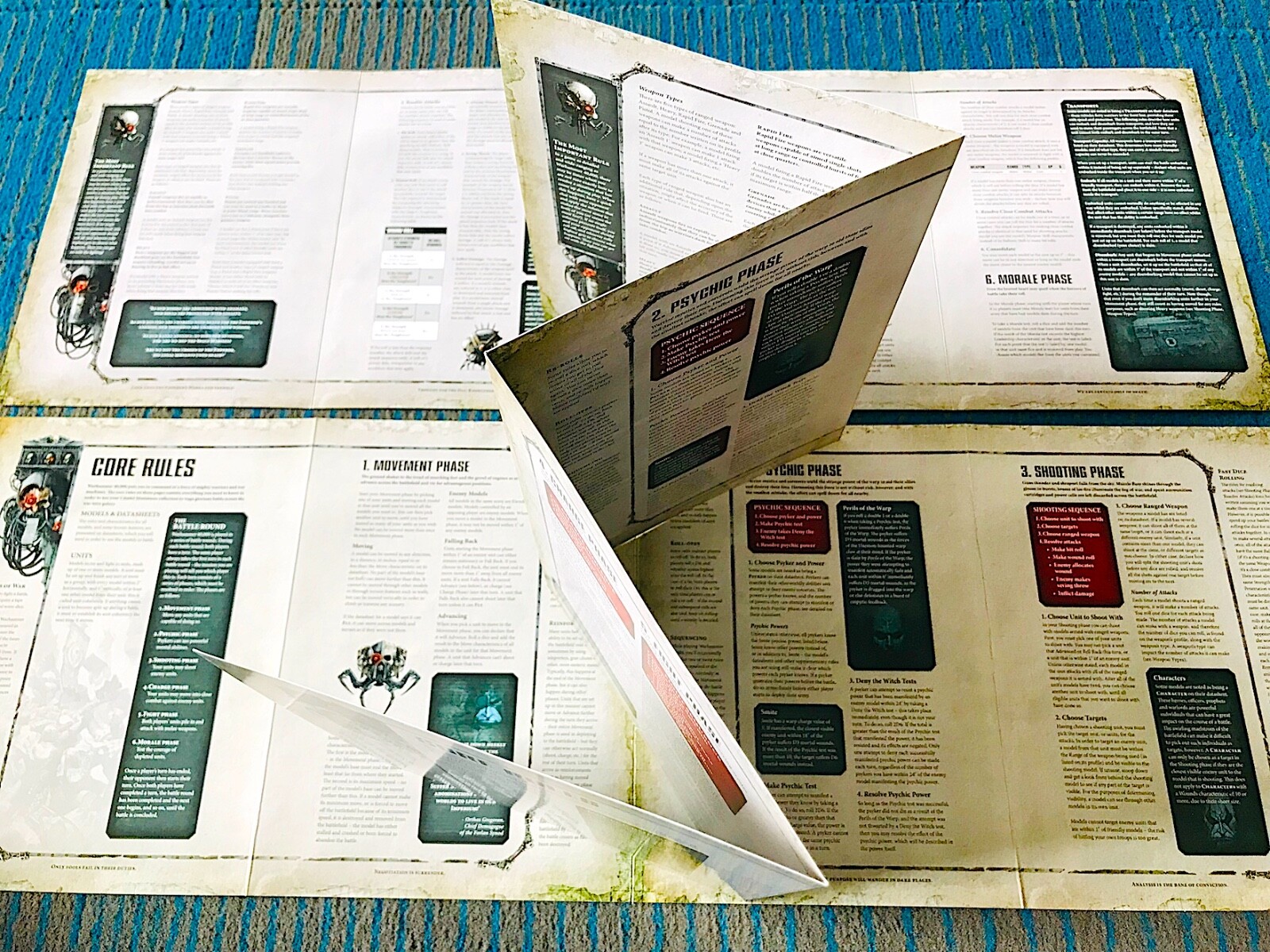 CORE RULES Rulebook fold-out 8-page Quick-Reference Games Workshop ...