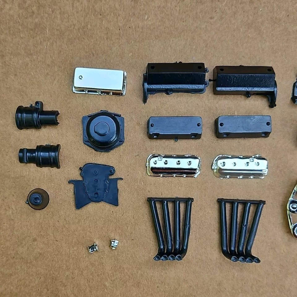 MPC 1/25 BLUE MAX LONG-NOSE FORD MUSTANG FUNNY CAR ENGINE & PARTS | eBay