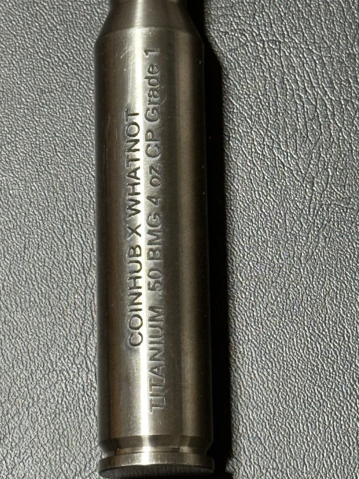 4 Ounce OZ .999 Fine Solid Titanium .50 Cal BMG Bullet Bullion | eBay