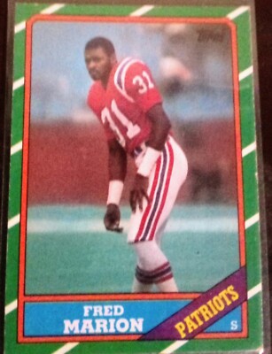1986 Topps Football #42 Fred Marion New England Patriots 🏈 Miami ...