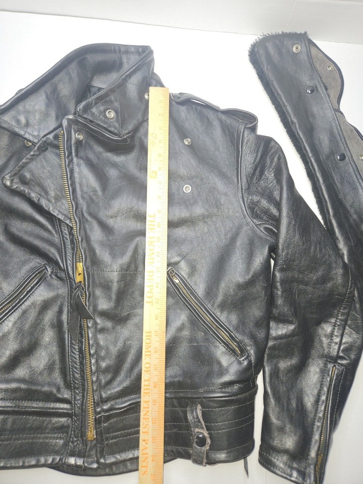 1960s Cal Leather Vintage Policeman Jacket Double Rider Jacket | eBay