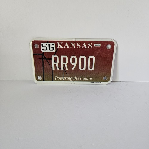 Kansas MOTORCYCLE Vanity Personalized License Plate Expired RR900 | eBay