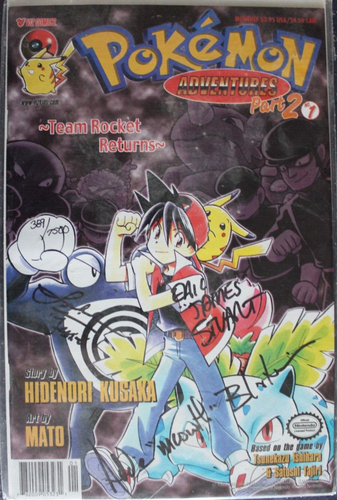 Pokemon Adventures Part 2 #1 Triple Signed by voice actors with COA | eBay