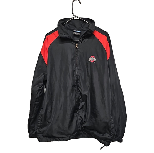 NCAA Ohio State Buckeyes Track Jacket Mens Medium Full Zip Soft Shell ...