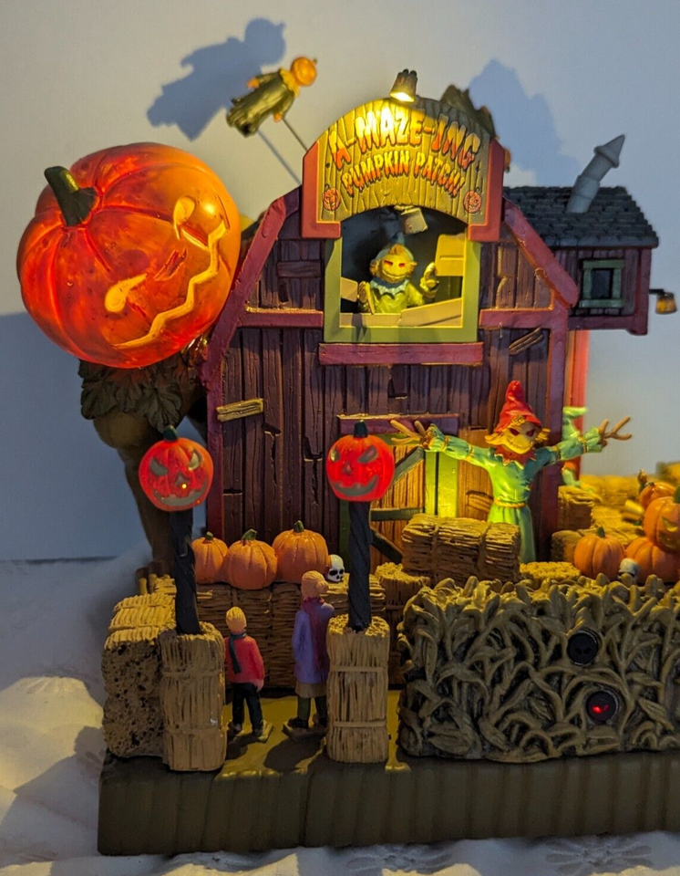 Lemax Spooky Town A-MAZE-ING PUMPKIN PATCH Animated Sound LED Halloween ...