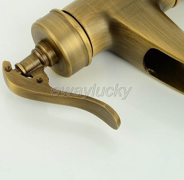 NEW "Water Pump Look" Style Brass Waterfall Bathroom Basin Sink Faucet ...