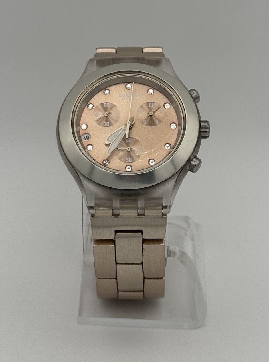 Swatch Irony Watch Womens Diaphane Chronograph Date Q… - Gem