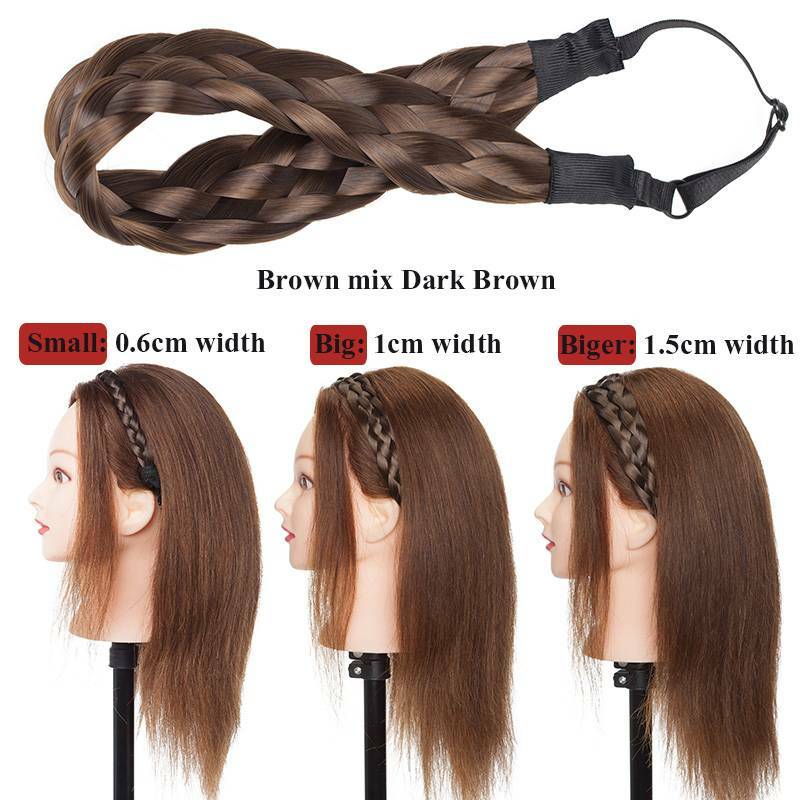 Women Real Natural Hairband Twisted Braid Hair Band Bohemian Braided ...
