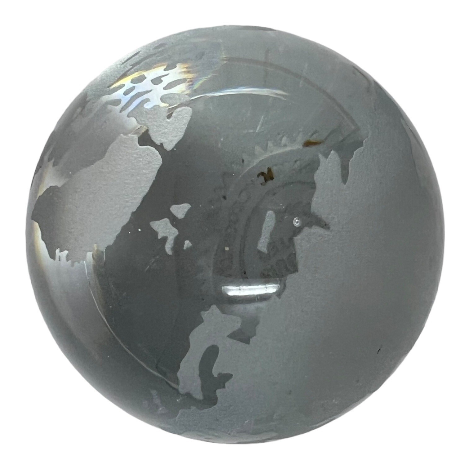 MO Society Cert Accountants St Louis Glass Globe Paperweight World Map ...