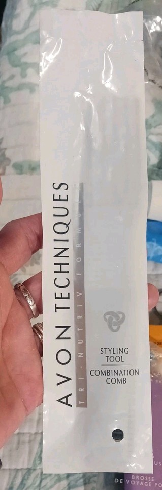 Vintage 1998 Avon Techniques Styling Tool Combination Comb 8” Gray New ...
