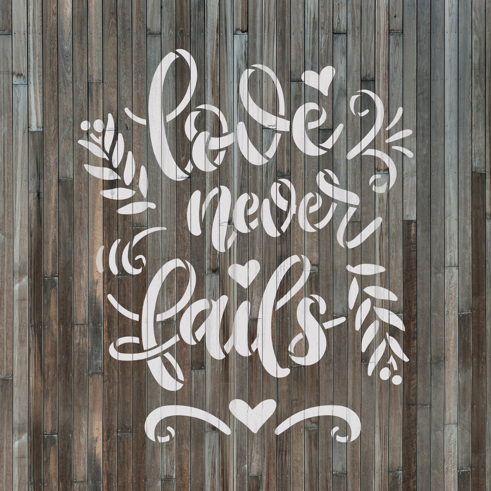 Love Never Fails Sign Stencil - Durable & Reusable Mylar Stencils | eBay