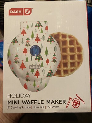 Dash Holiday Christmas Trees Mini Waffle Maker New 4 Inch | eBay