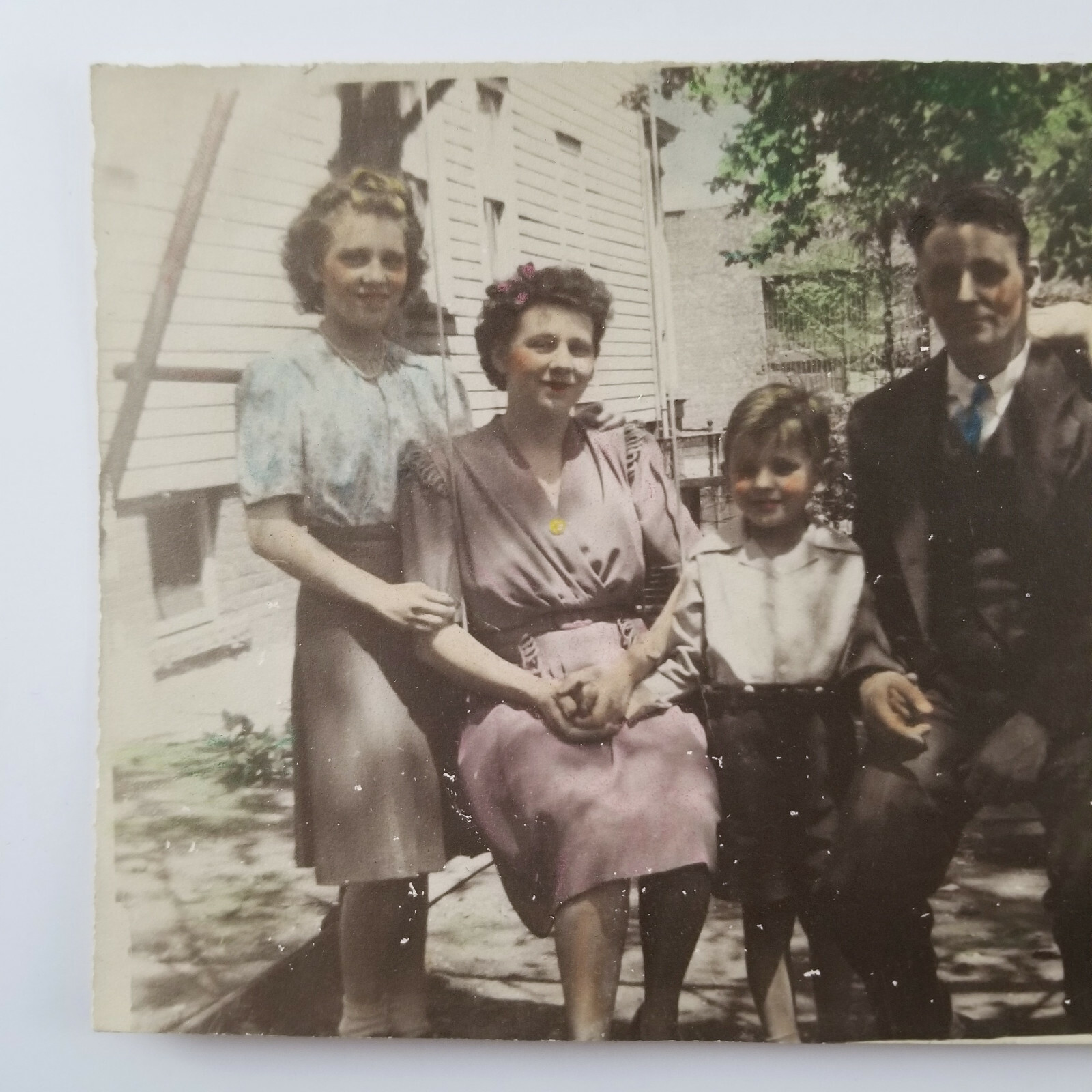 Vintage Hand Colored Photo Carleton Family New Jersey With Negative ...