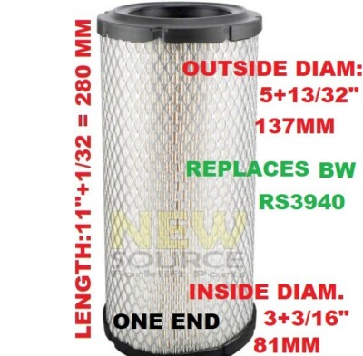 448124 CLARK AIR FILTER REPLACES BALDWIN RS3940 WIX 42806 MAN C14153 ...