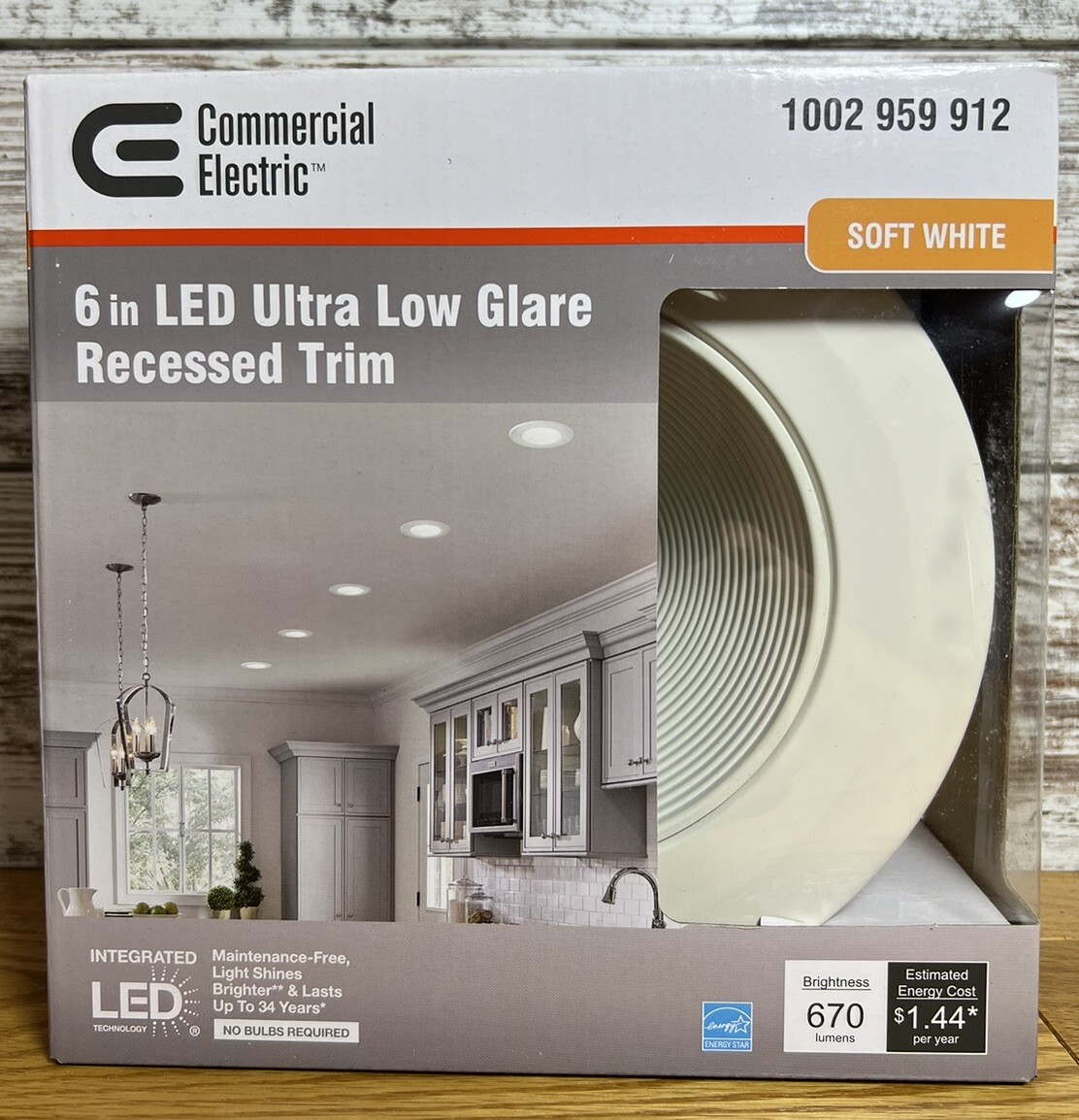 Commercial Electric White Recessed Led Trim 6 Inch 6 In. Selectable