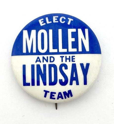 1965 Political Pinback Button New York City - Milton Mollen John ...