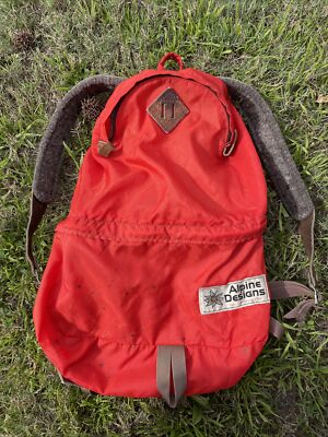 VTG ALPINE DESIGNS Backpack Boulder Colorado - RED - Day Pack * Read ...
