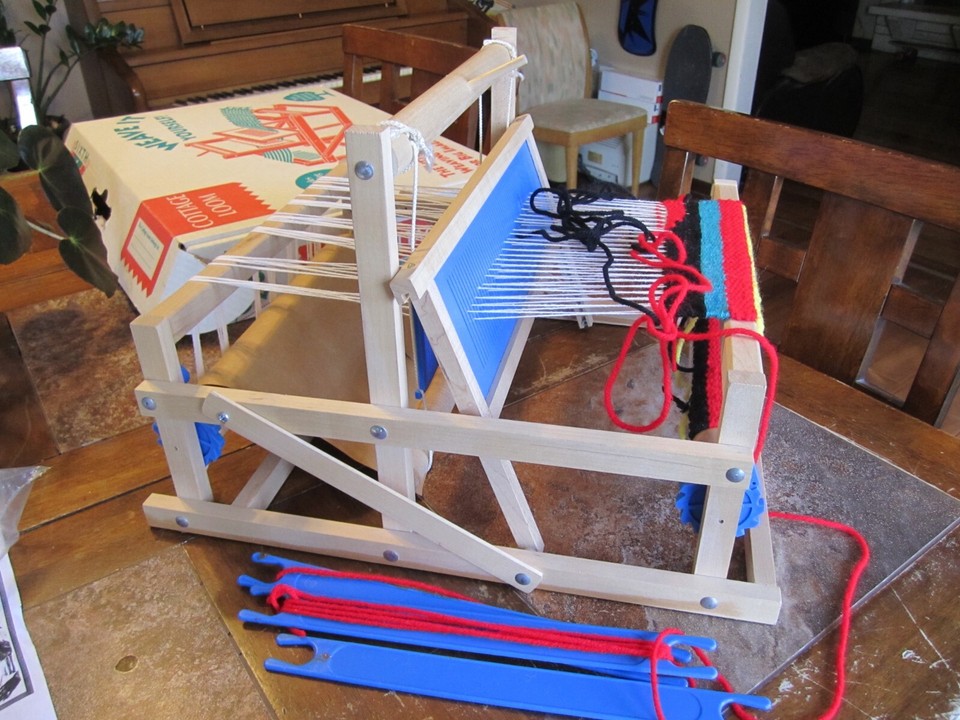 Vintage Sixth & Orange Cottage Loom (rigid heddle loom) Tabeltop ...