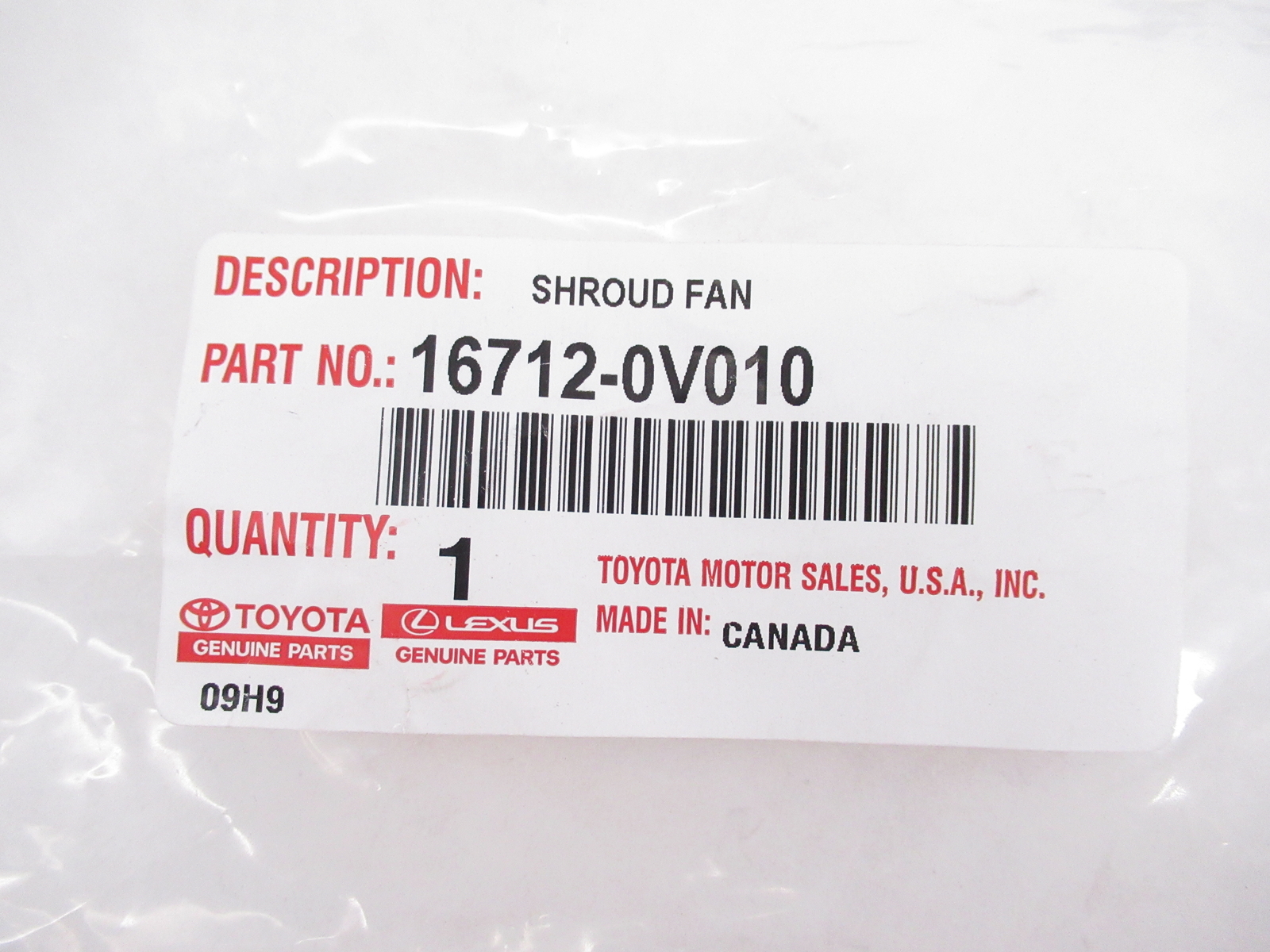 Genuine OEM Toyota 16712-0V010 Fan Shroud 2009-2012 RAV4 | eBay