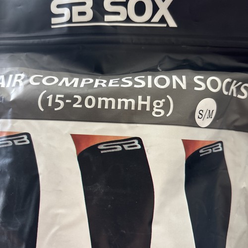 SB Sox Compression Socks 15-20mmHg Unisex Size S/M Black Cycling ...