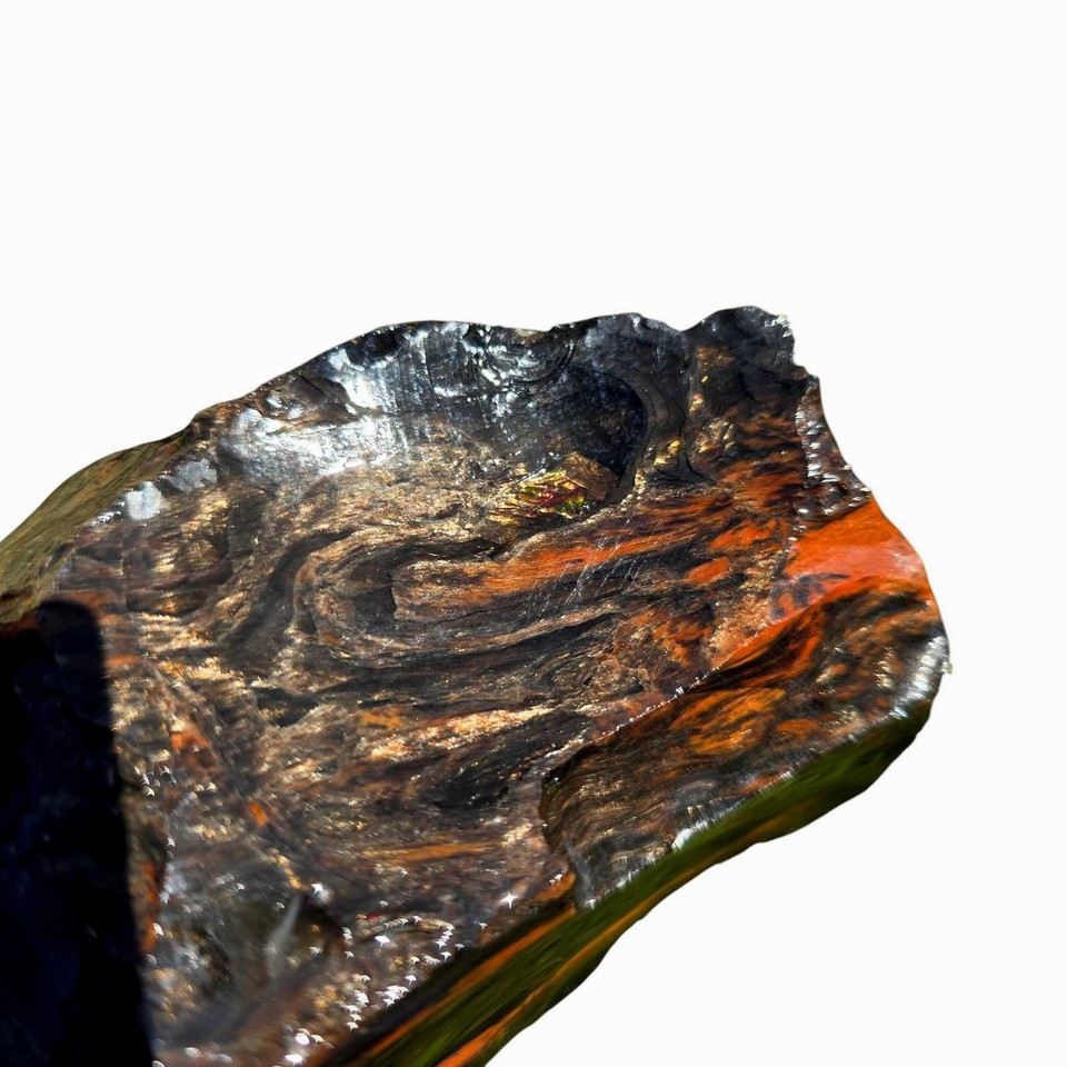 RARE Fire Glass Buttes Obsidian Rough Chunk Lapidary Stone Magnetite | eBay