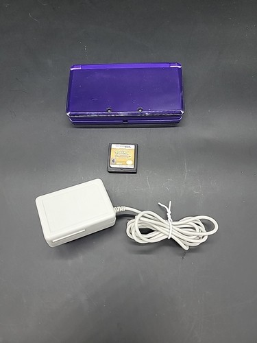 Authentic Pokémon HeartGold + Nintendo 3DS Console Midnight Purple With ...