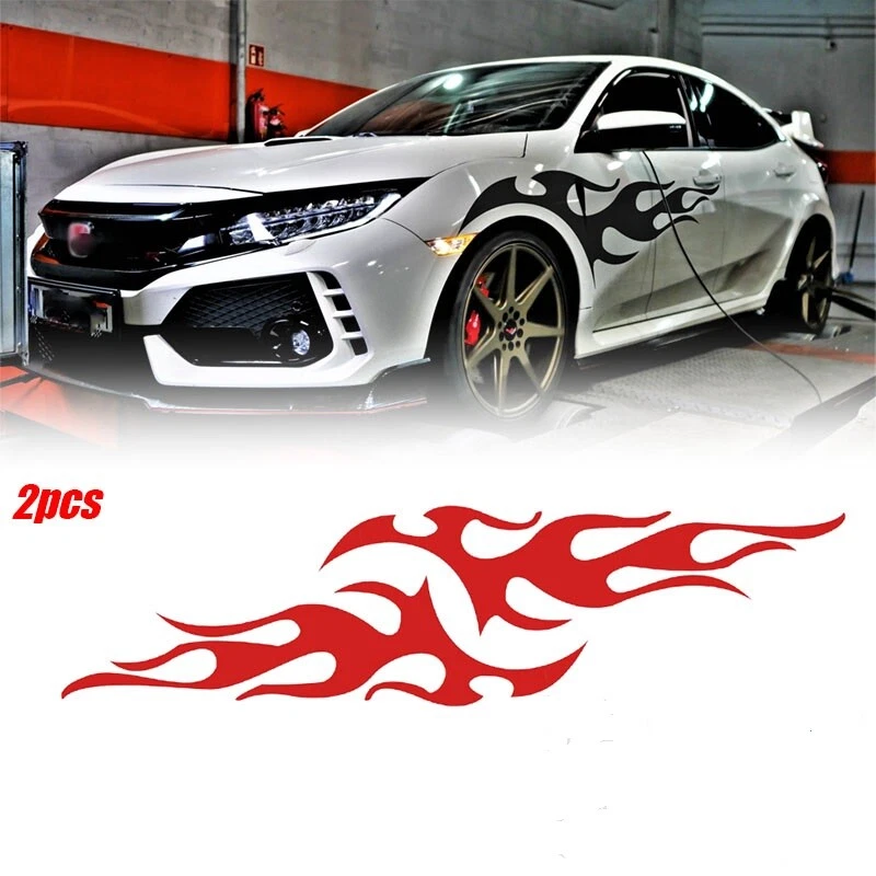 Vinyl Flame Graphics Car
